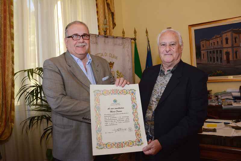 Alluvione, Olbia ringrazia i sardo-corsi: attestato per Mario Farina