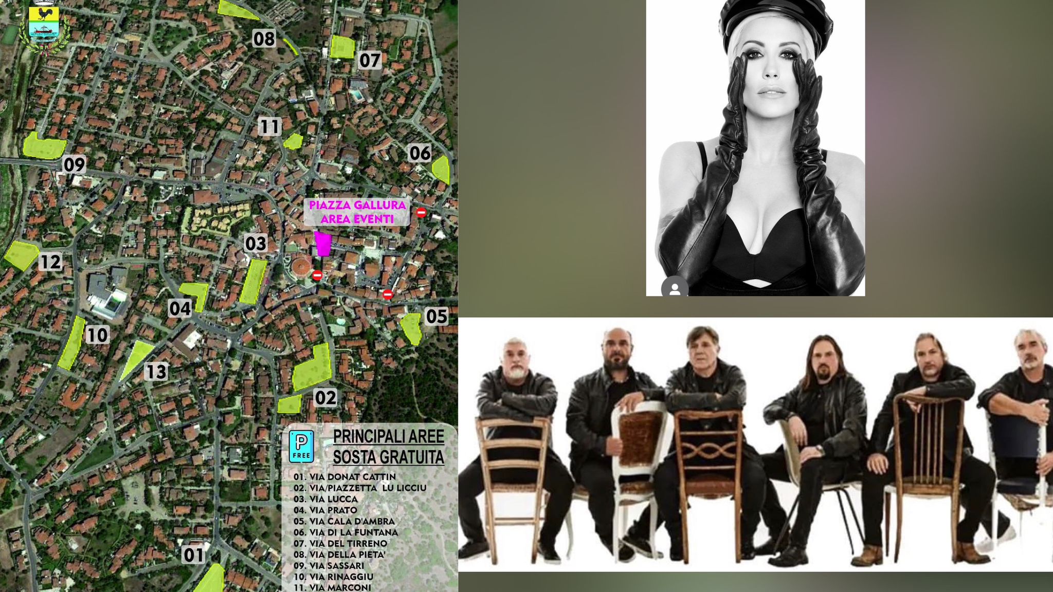 San Teodoro, concerti gratuiti di Malika Ayane e Nomadi: ecco dove parcheggiare